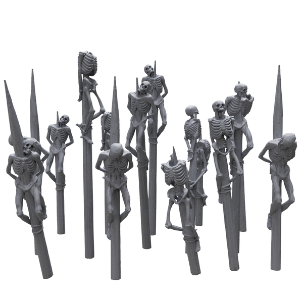 Impaled skeletons for base and terrain decoration x30 – Warmatz